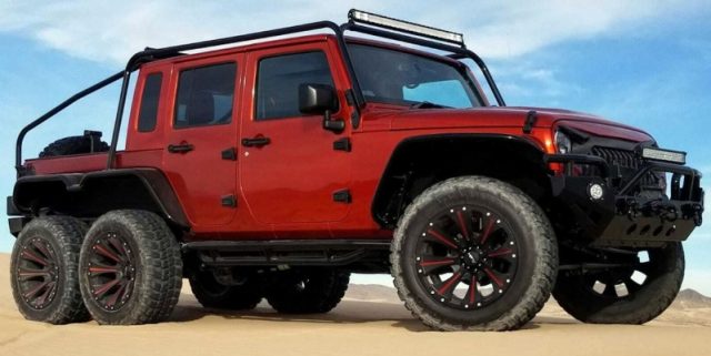 Así es el Jeep Wrangler 6x6 con motor Hellcat