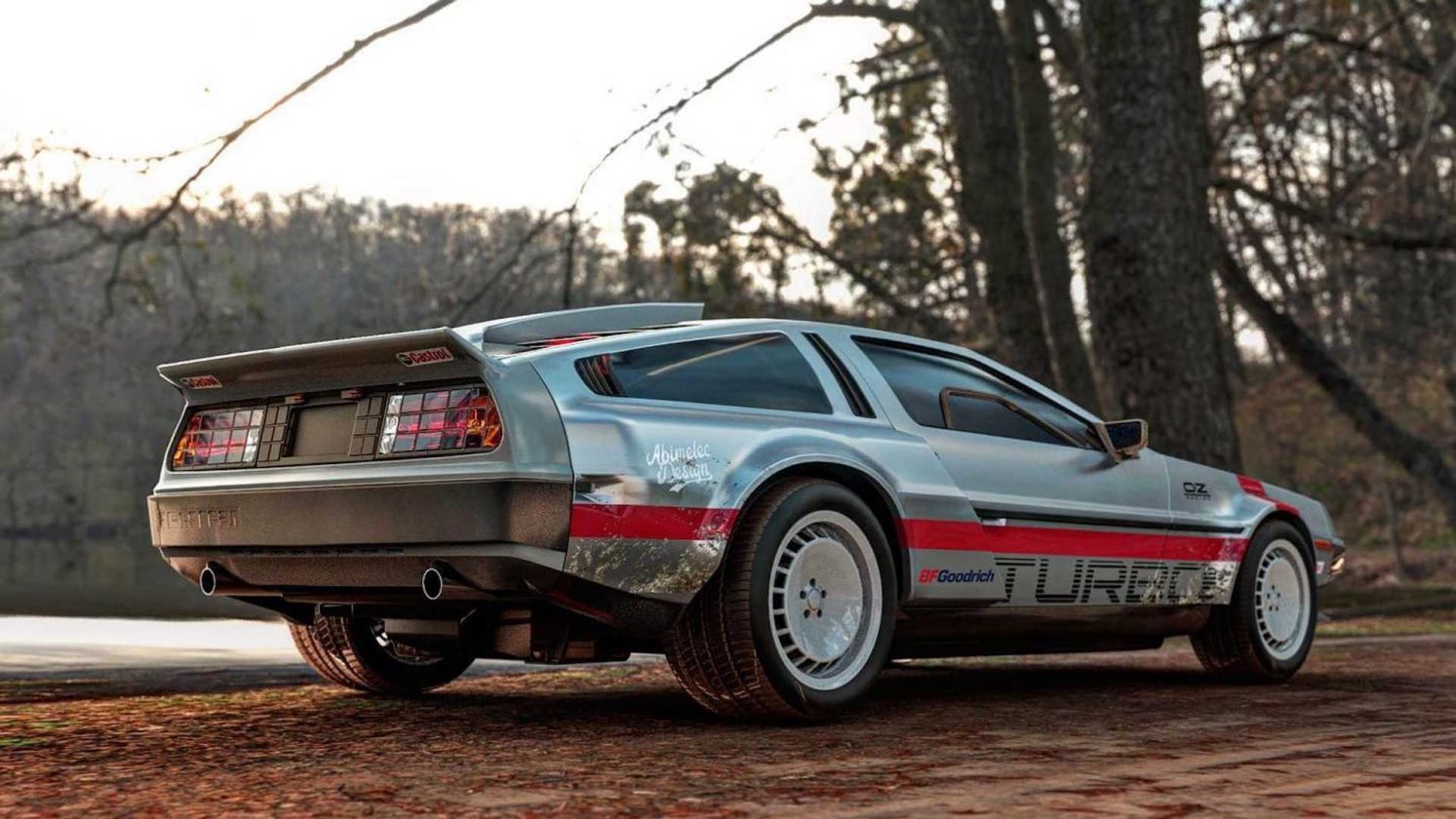 El Delorean de 'Regreso al futuro' como auto de rally